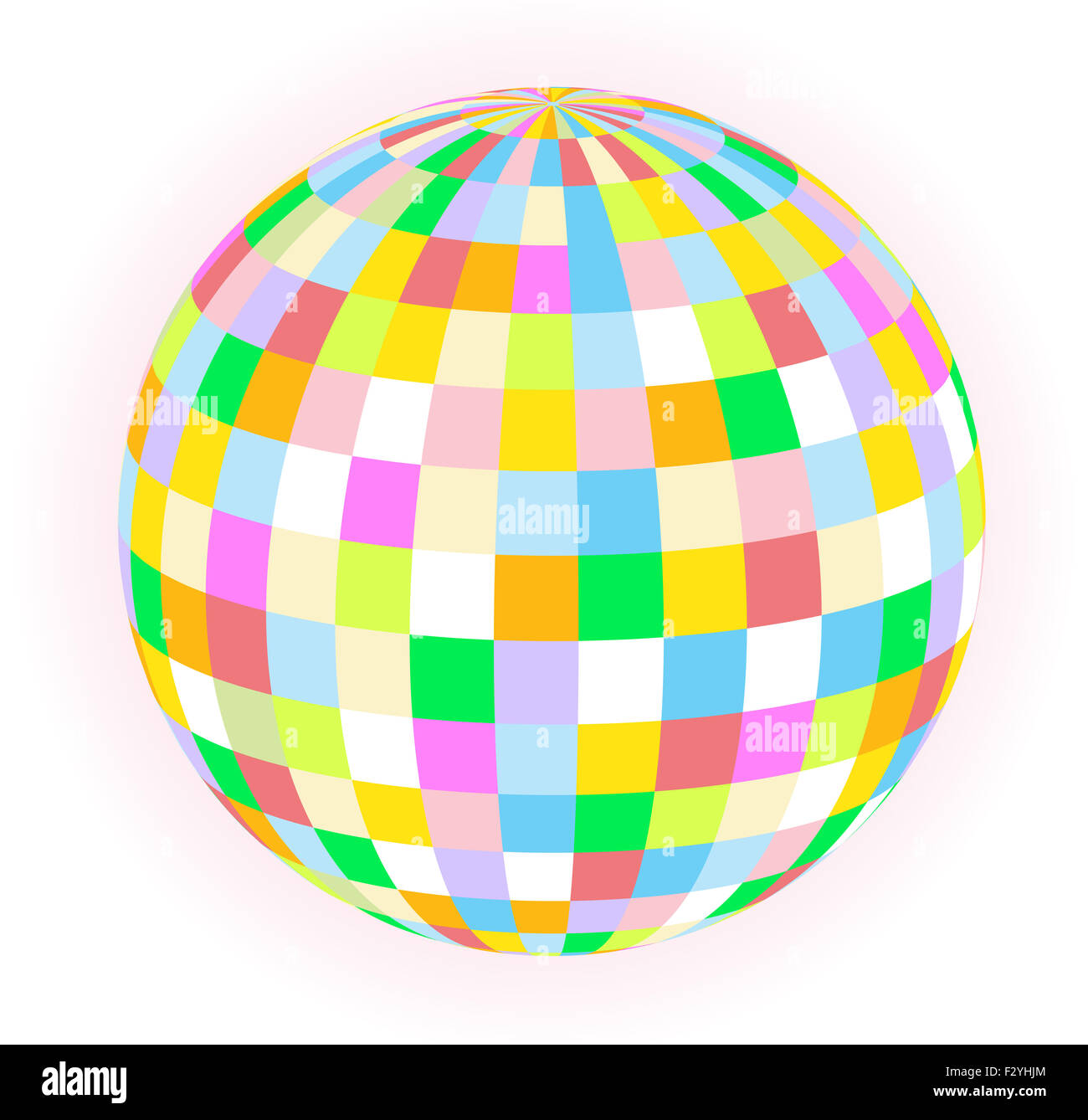A multi coloured ball over a white background Stock Photo - Alamy