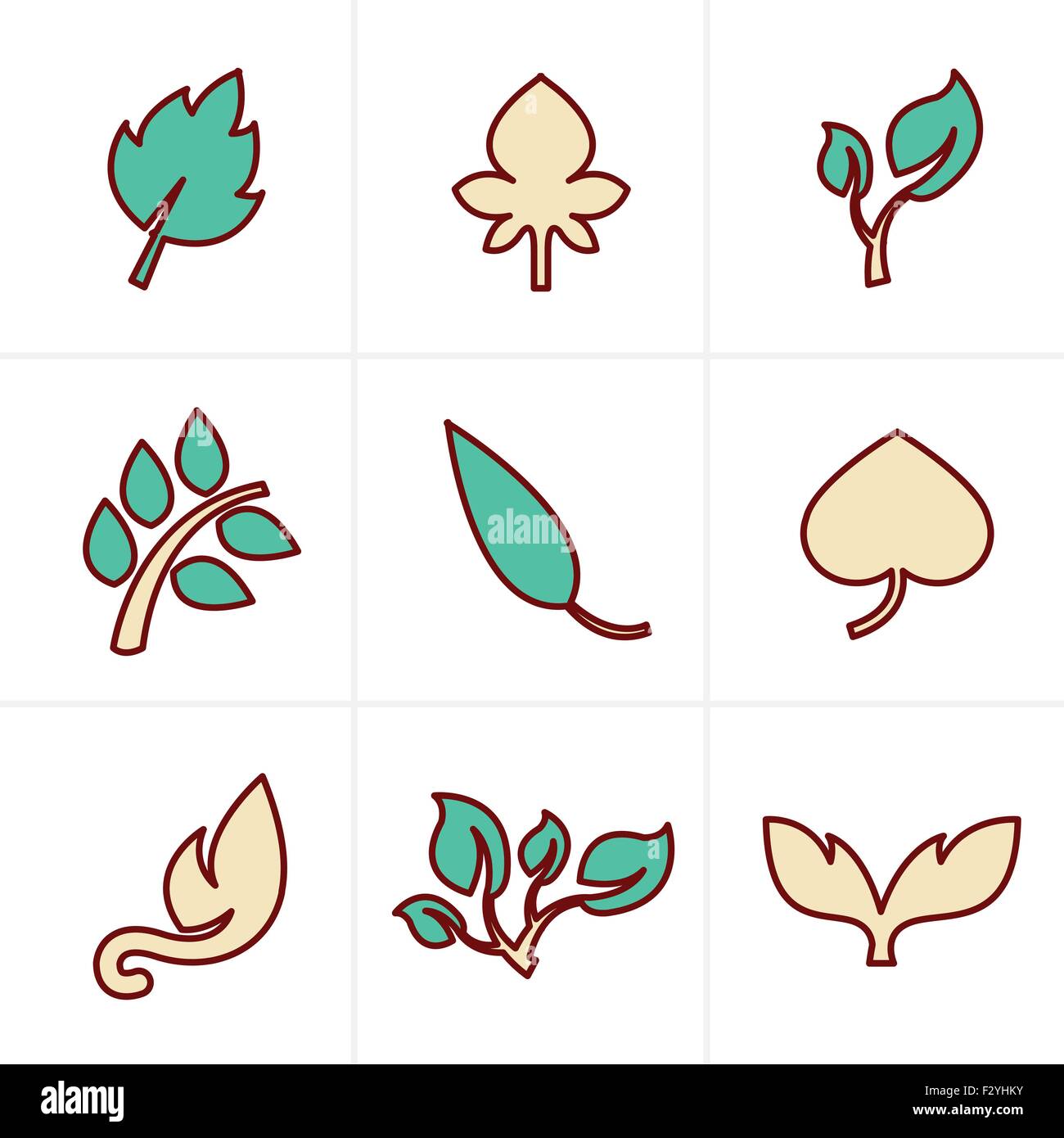 Icons Style Icons Style leaf icon Stock Vector Image & Art - Alamy