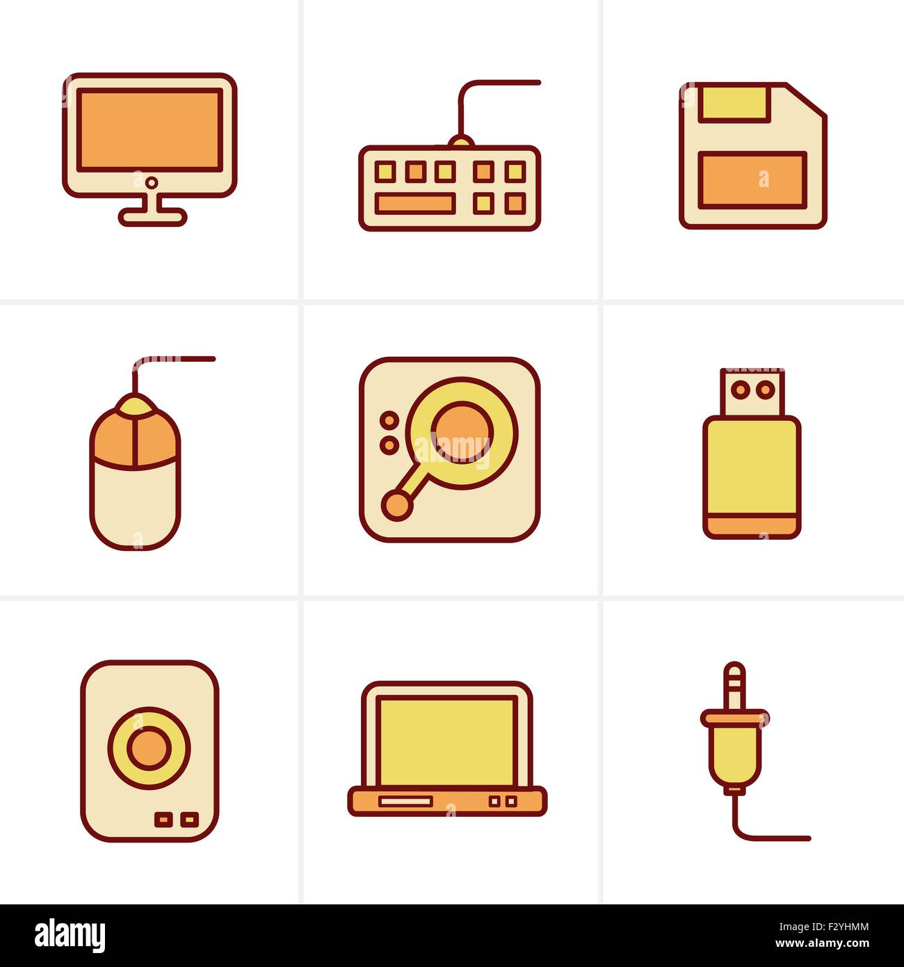 Icons Style Computer Icons Set, Vector Design Stock Vector Image & Art ...