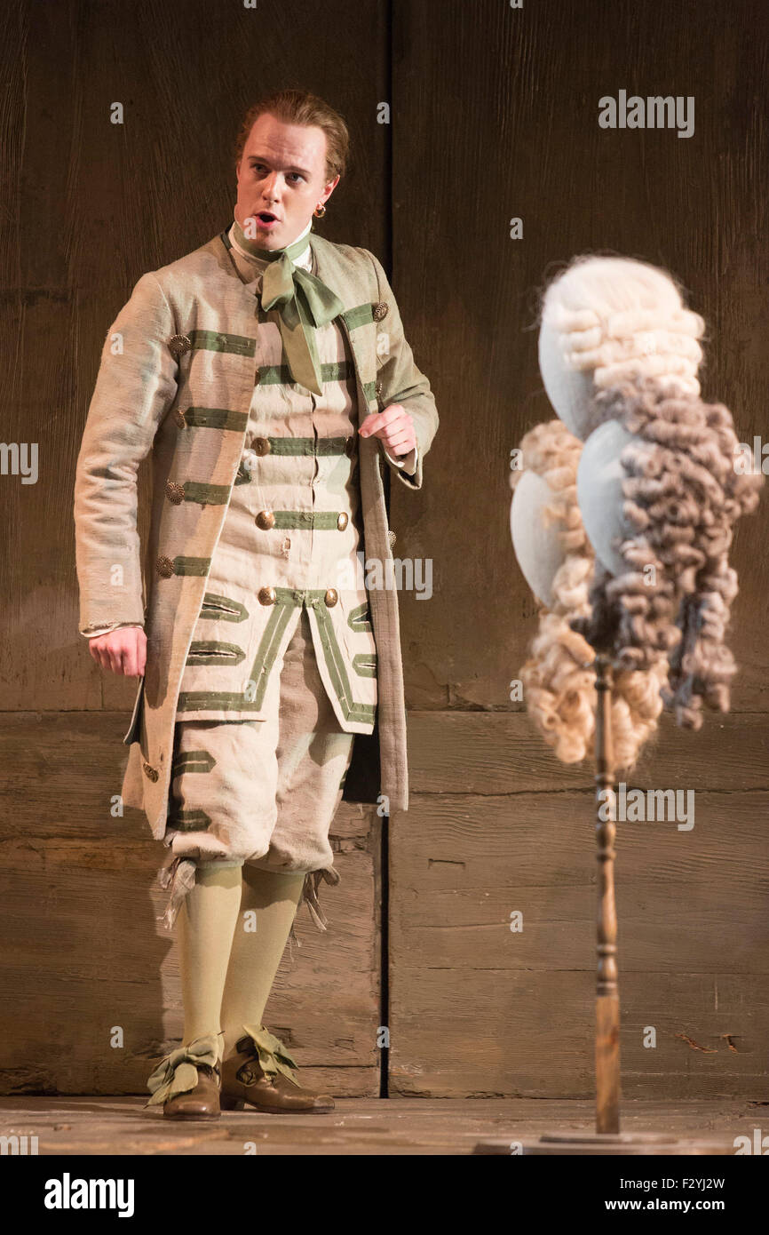 London, UK. 25/09/2015. Morgan Pearse as Figaro. Dress rehearsal for ...