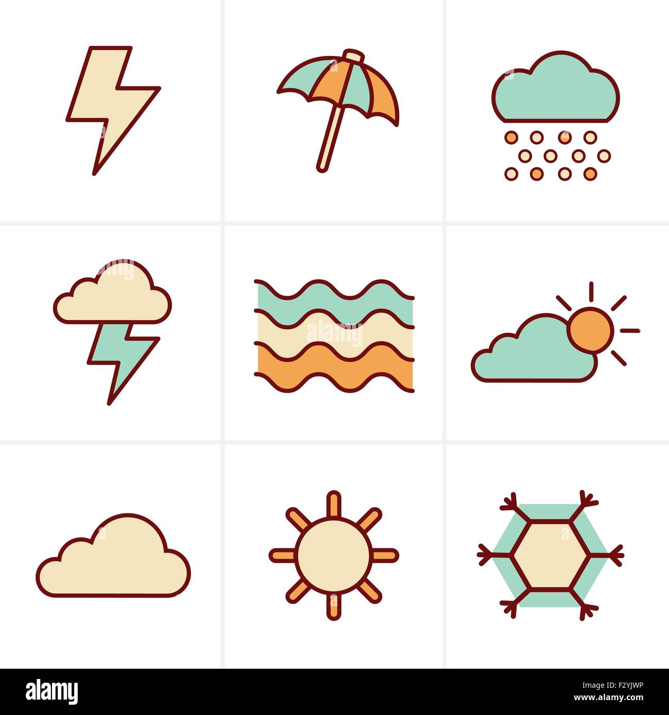 Icons Style weather Icons Set, Vector Design Stock Vector Image & Art ...