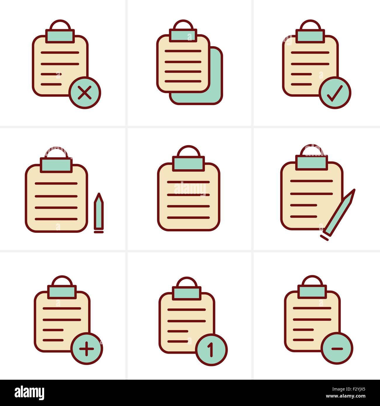 Checklist clipboard icons list hi-res stock photography and images - Alamy