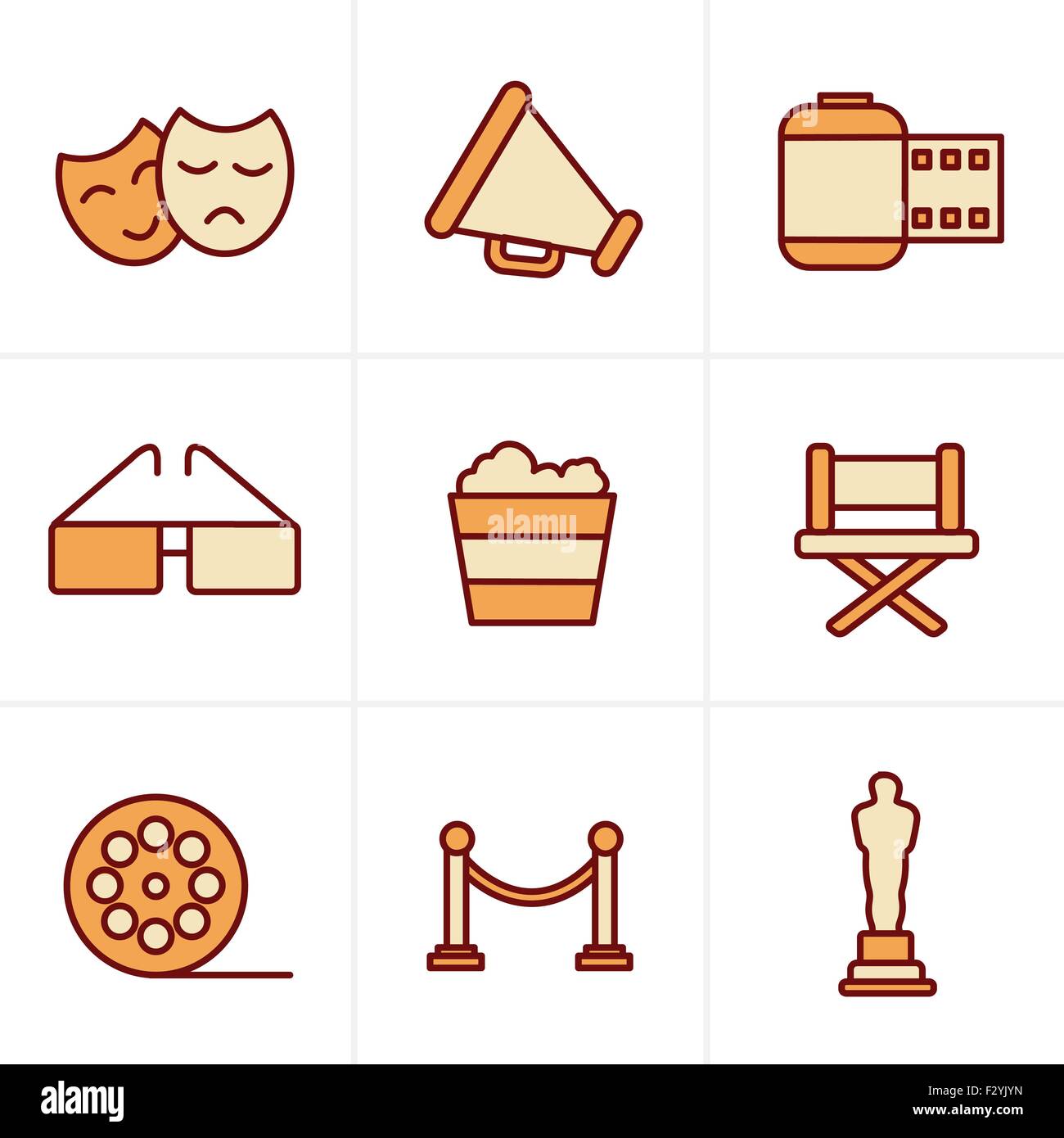 Icons Style Movie Icons Vector Design Stock Vector Image Art Alamy