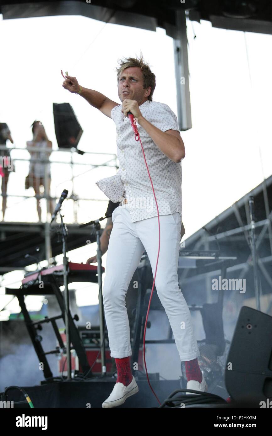 Las Vegas, NV, USA. 25th Sep, 2015. Aaron Bruno of AWOLNATION in ...