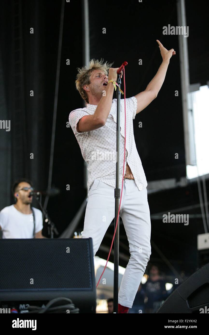 Las Vegas, NV, USA. 25th Sep, 2015. Aaron Bruno of AWOLNATION in ...