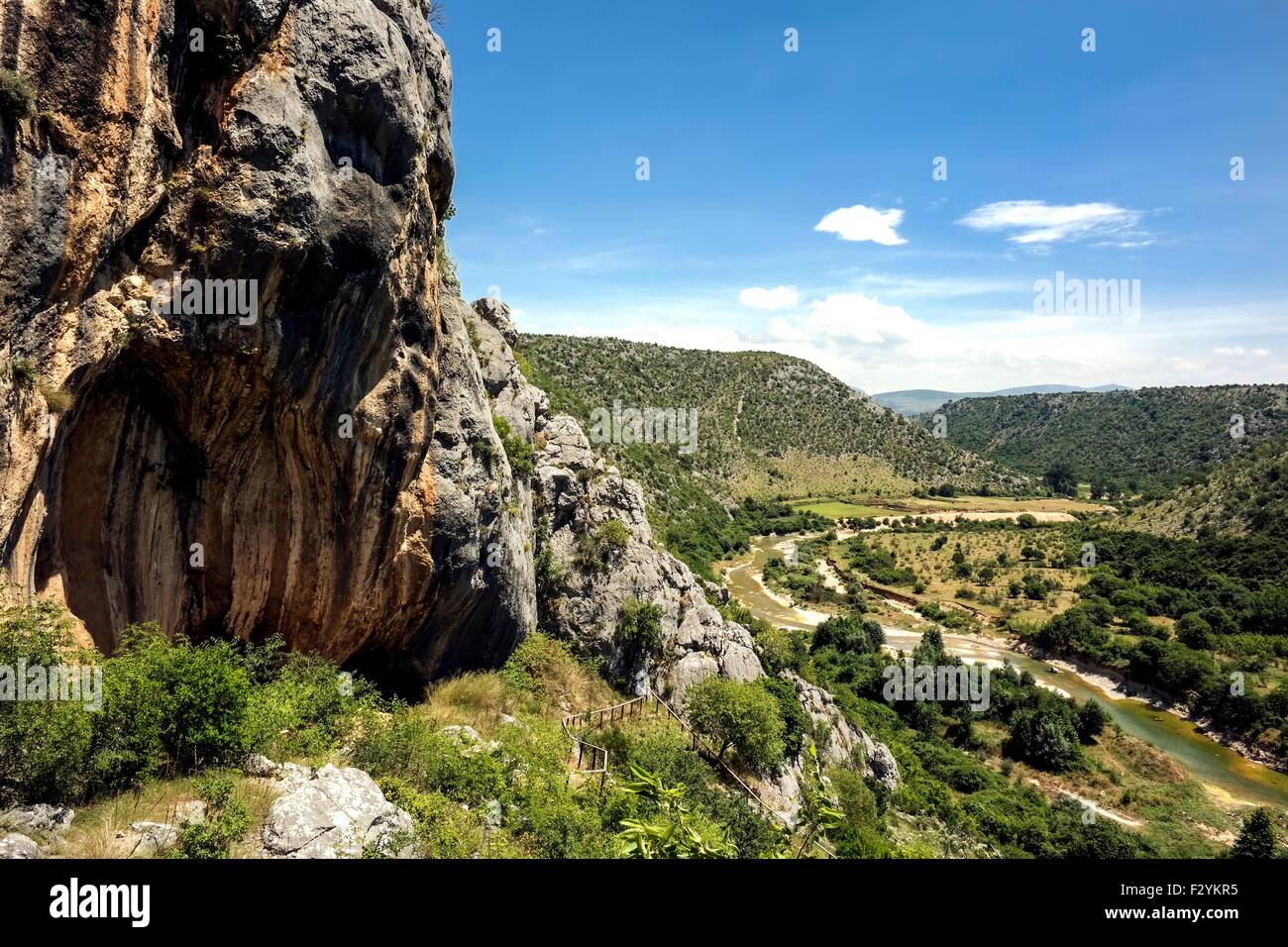The Lion of Badanj. The rock shelter of Badanj, Stolac, contains Bosnia ...