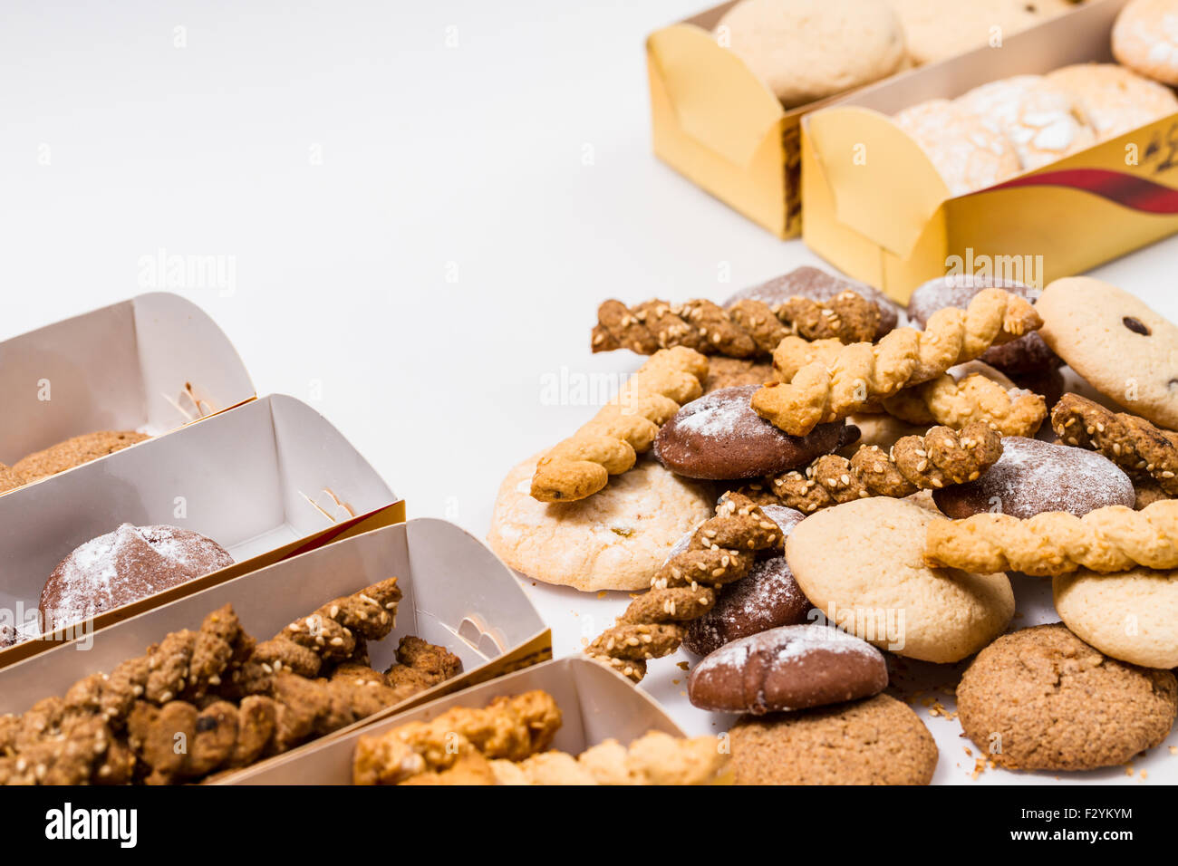 Homemade pastry cookies isolated on white background Stock Photo - Alamy