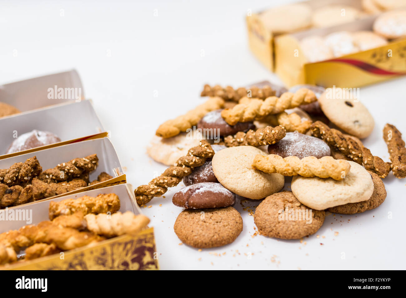 Homemade pastry cookies isolated on white background Stock Photo - Alamy