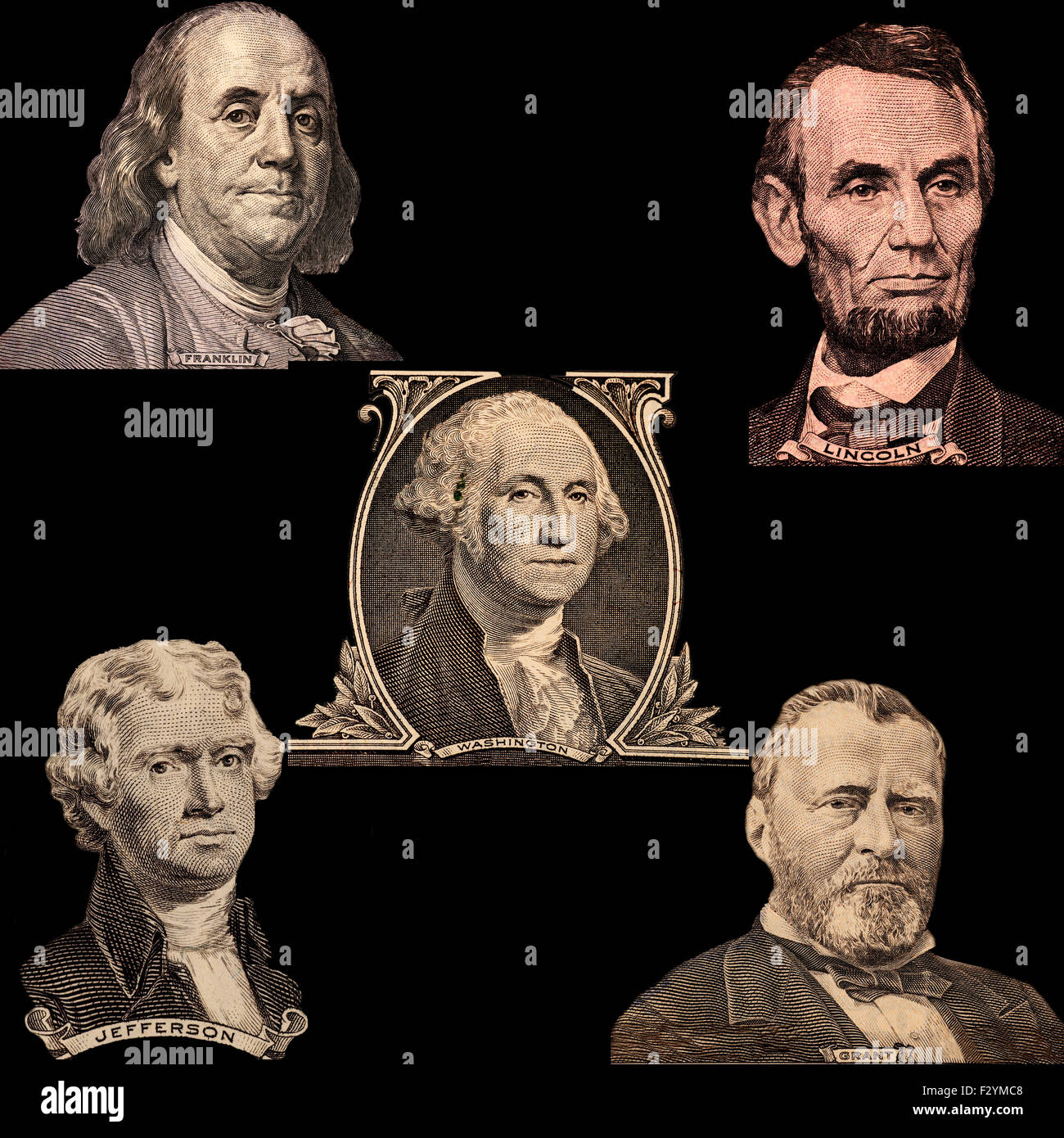 Portrait Presidents Of The United States Stock Photo - Alamy
