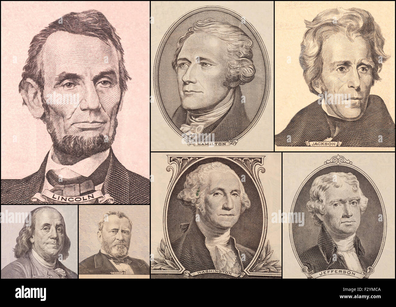 Portrait Presidents Of The United States Stock Photo - Alamy