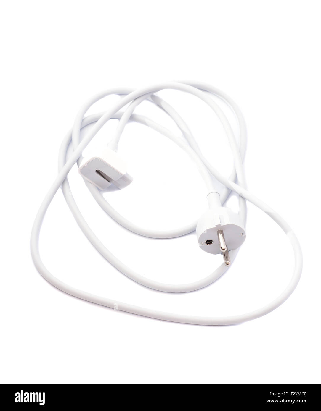 White plug isolated on white background Stock Photo - Alamy