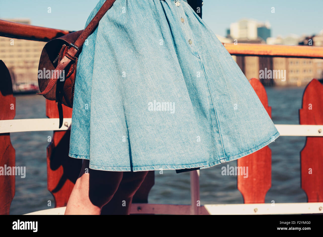 Wind blowing skirt hi-res stock photography and images - Alamy