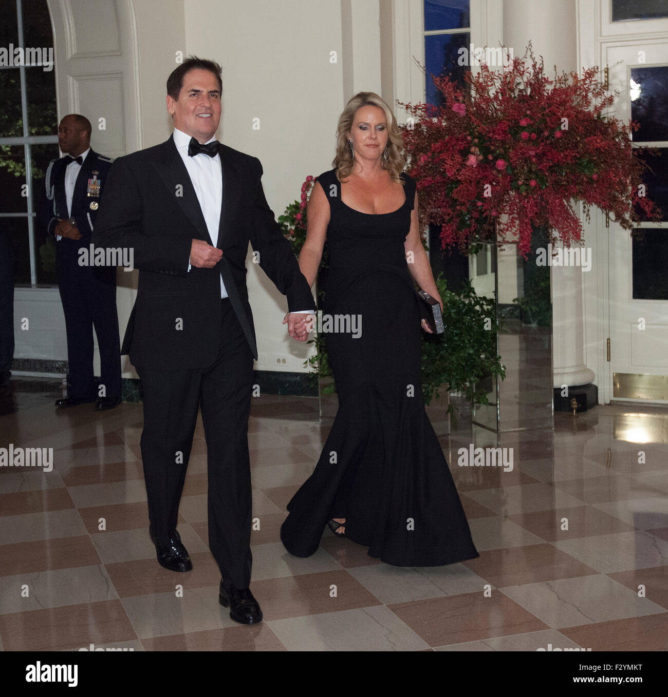 Washington DC, USA. 25th Sep, 2015. Mark and Tiffany Cuban arrive at ...