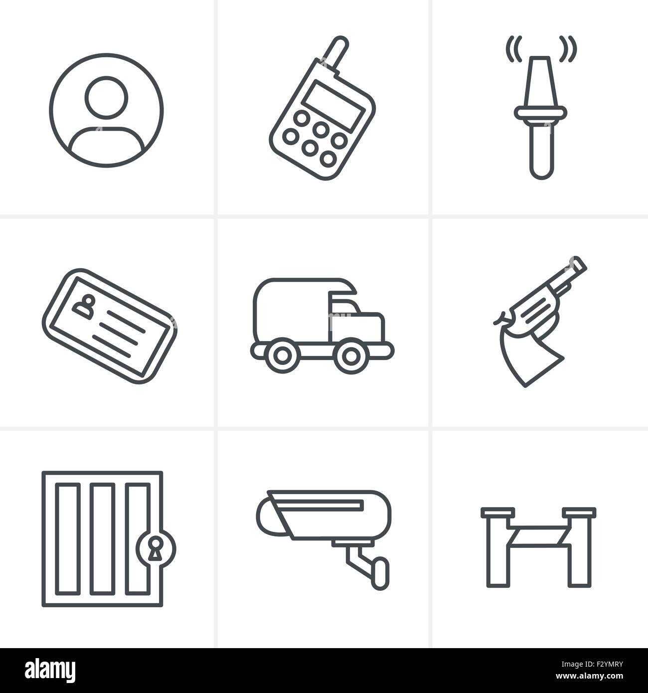 Security guard black icons Stock Vector Images - Alamy