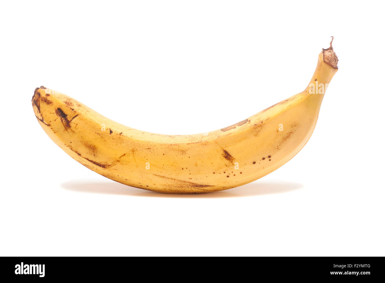 Single banana isolated on white background Stock Photo - Alamy