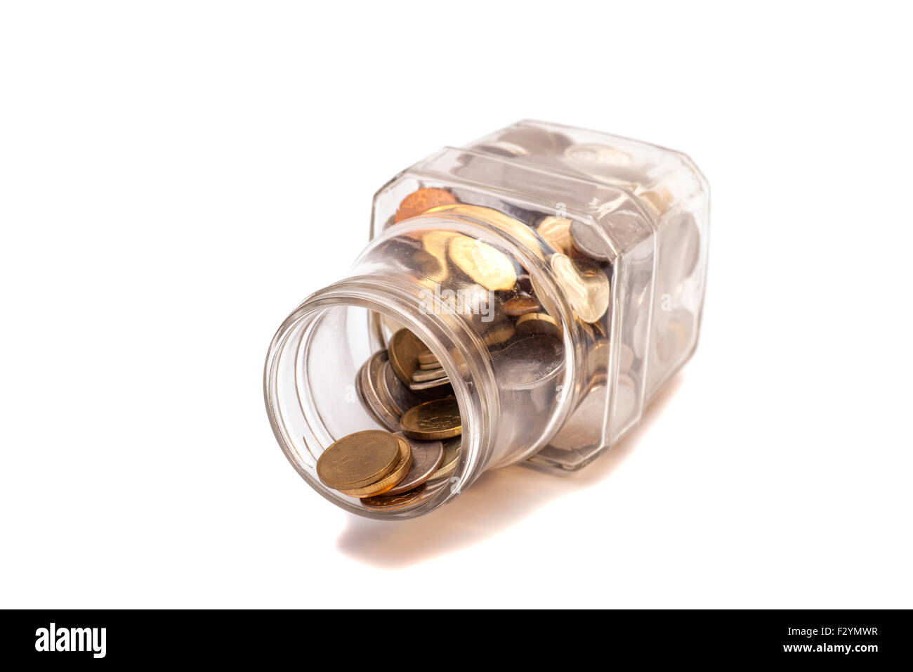 Jar with Coins Stock Photo - Alamy
