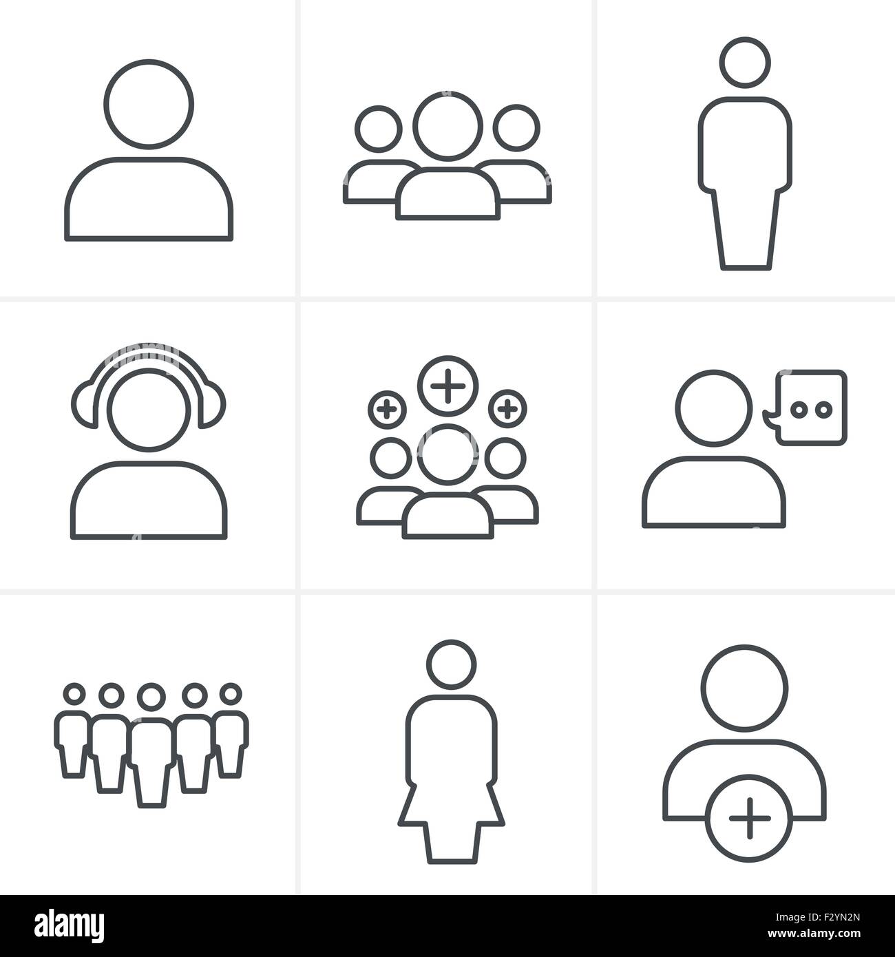 Company team line icons Cut Out Stock Images & Pictures - Alamy