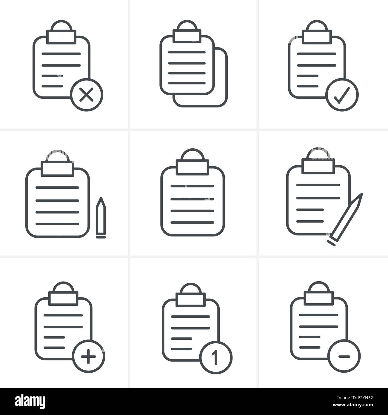 Clipboard check list icons hi-res stock photography and images - Alamy