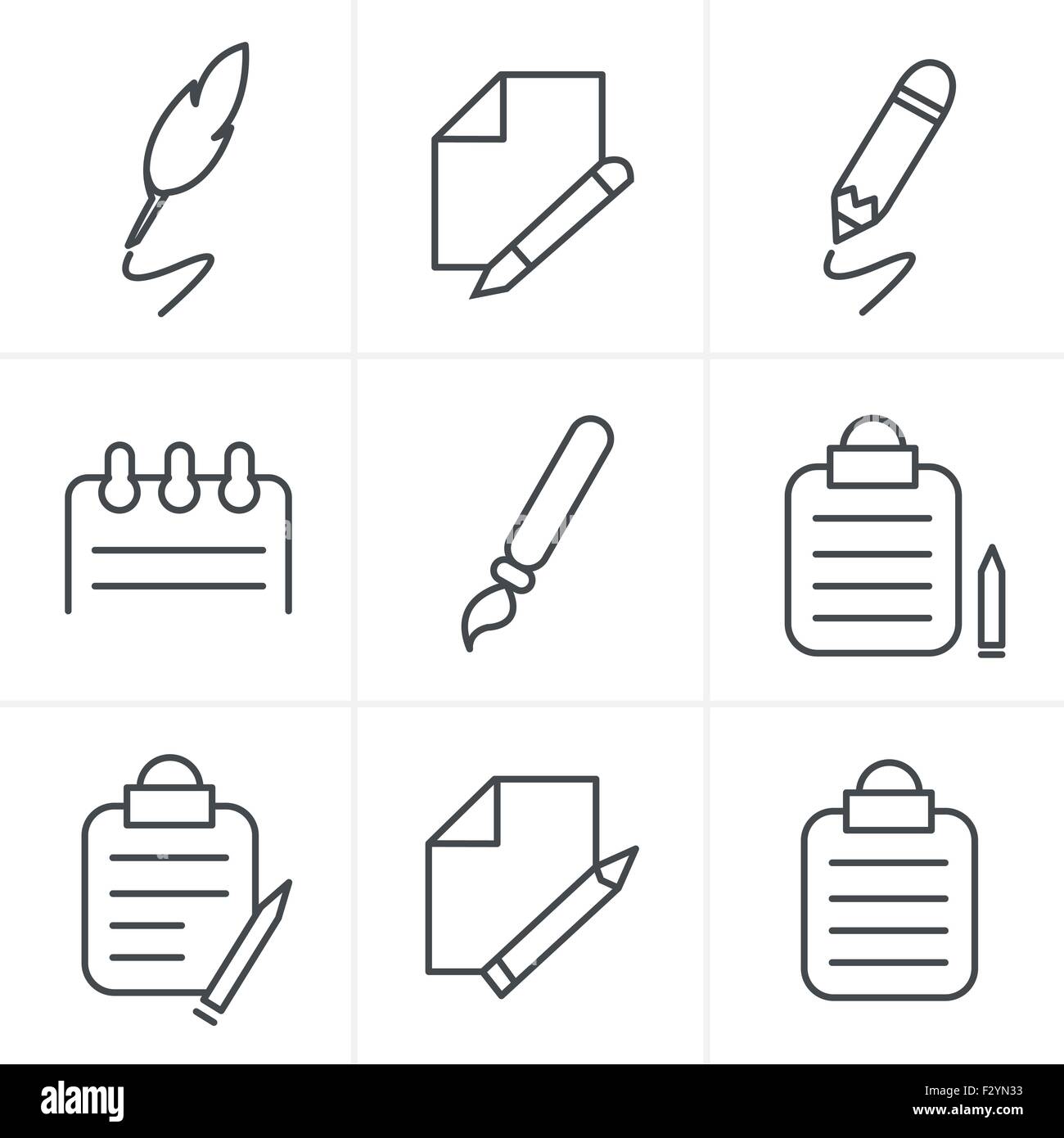 Hand writing sign page Stock Vector Images - Alamy