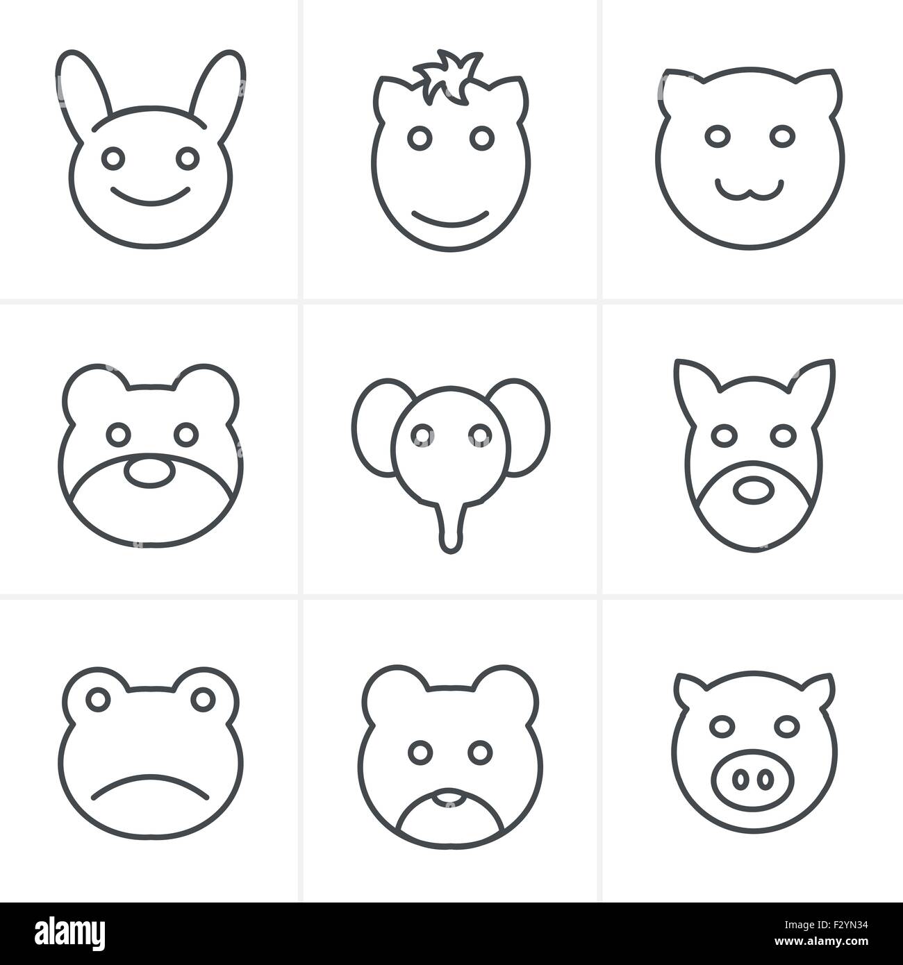 Animals icons hi-res stock photography and images - Alamy
