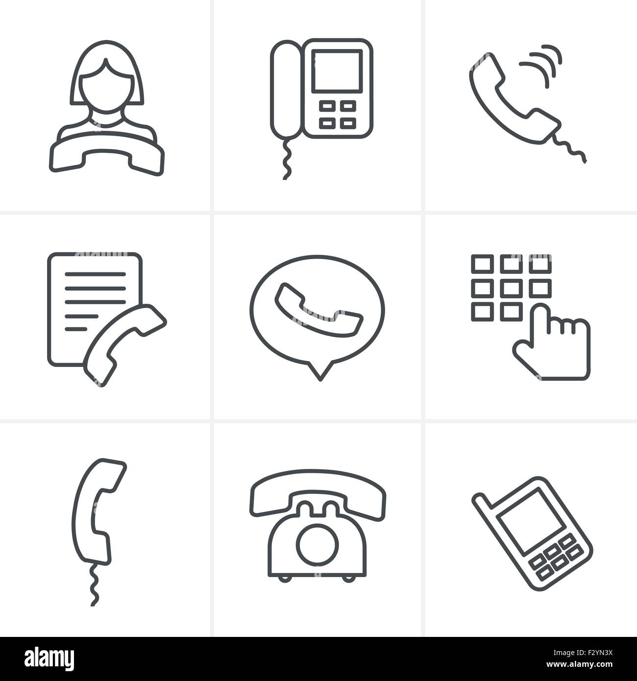 Device service line icons Cut Out Stock Images & Pictures - Alamy