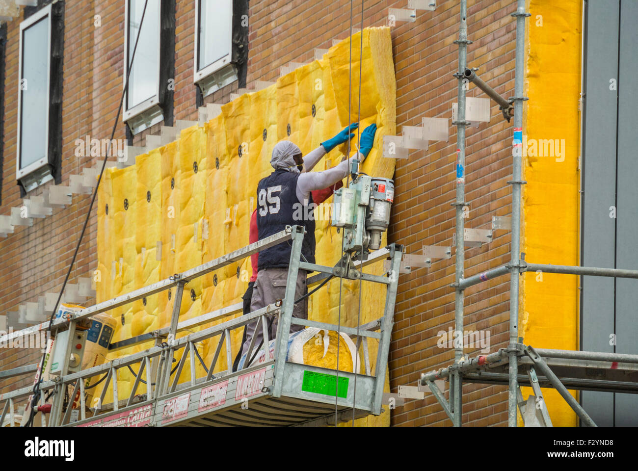 Paris, France, Workers on Building Construction Site, Adding Wall ...