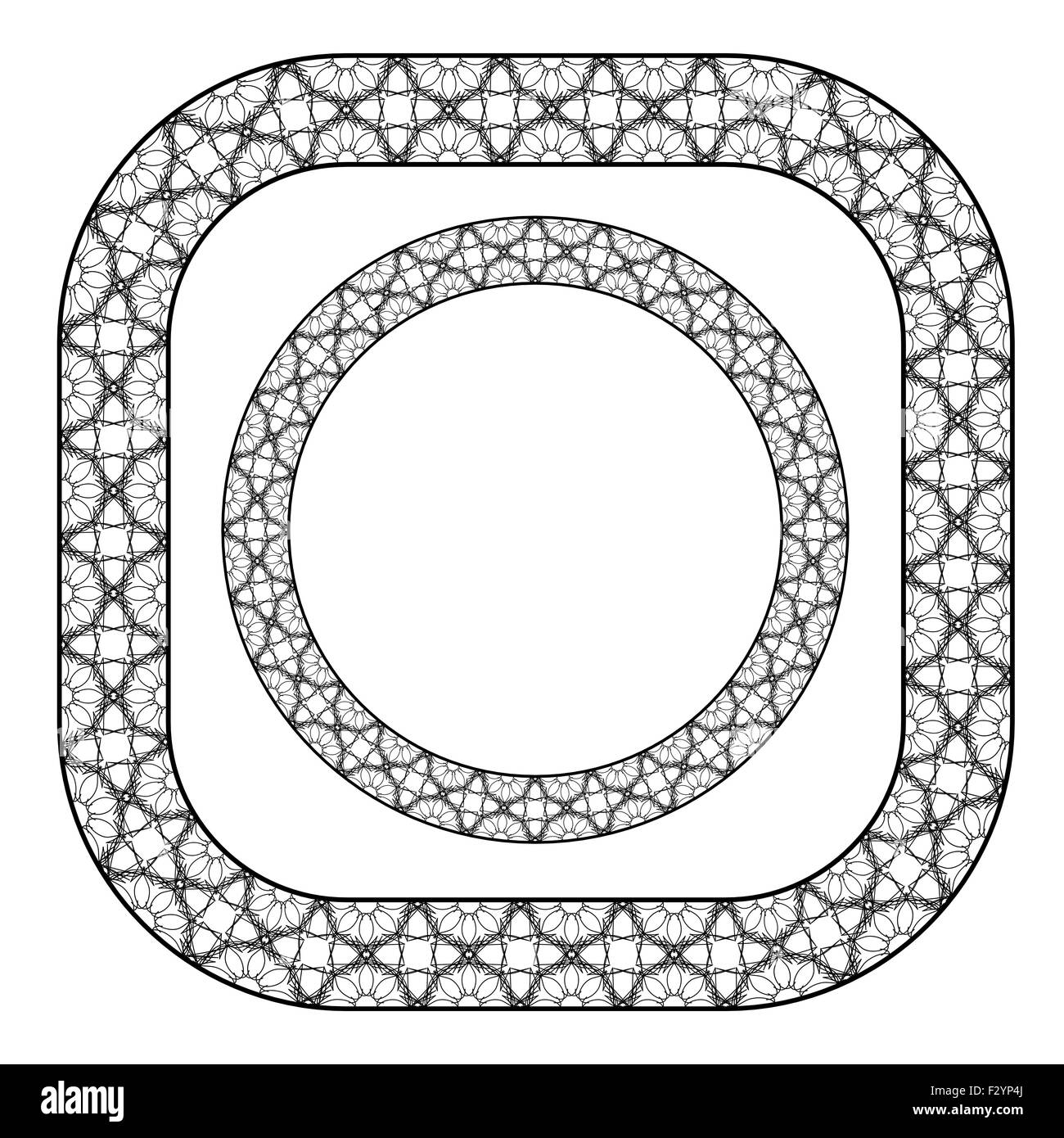 Set of Circle Decorative Frames Stock Photo - Alamy