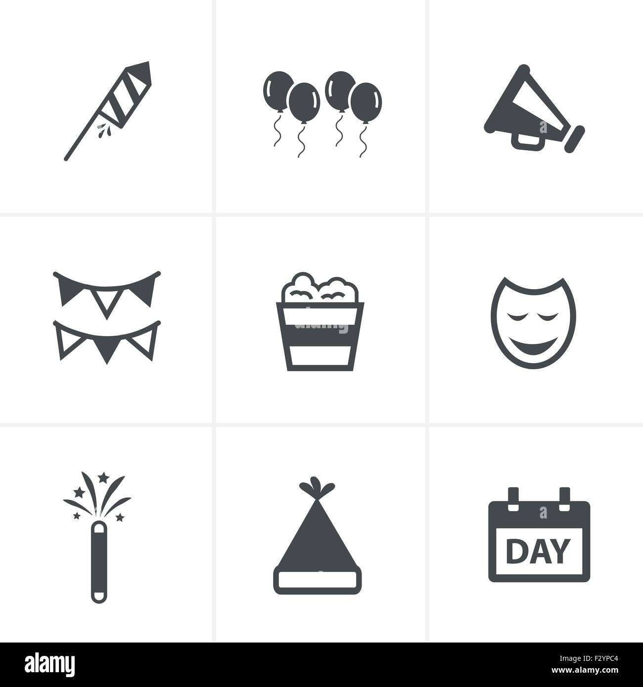 party Icons Set, Vector Design Stock Vector Image & Art - Alamy