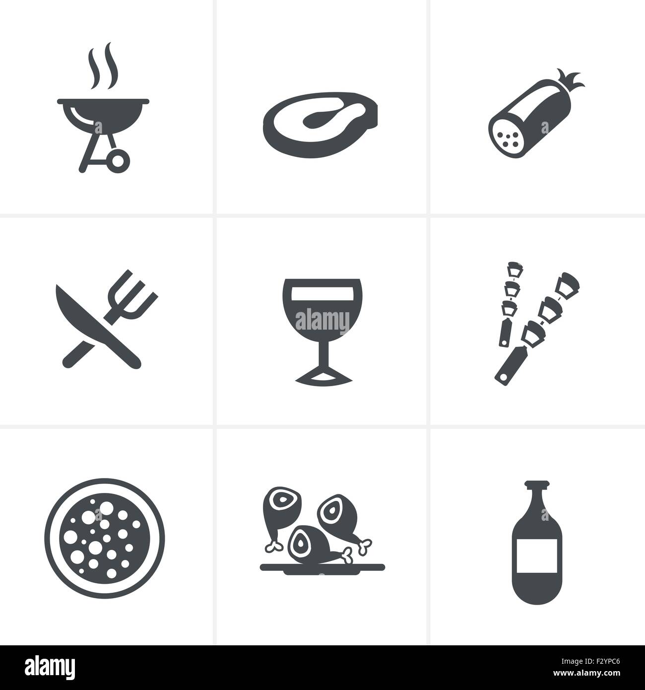 Grill icon hi-res stock photography and images - Alamy
