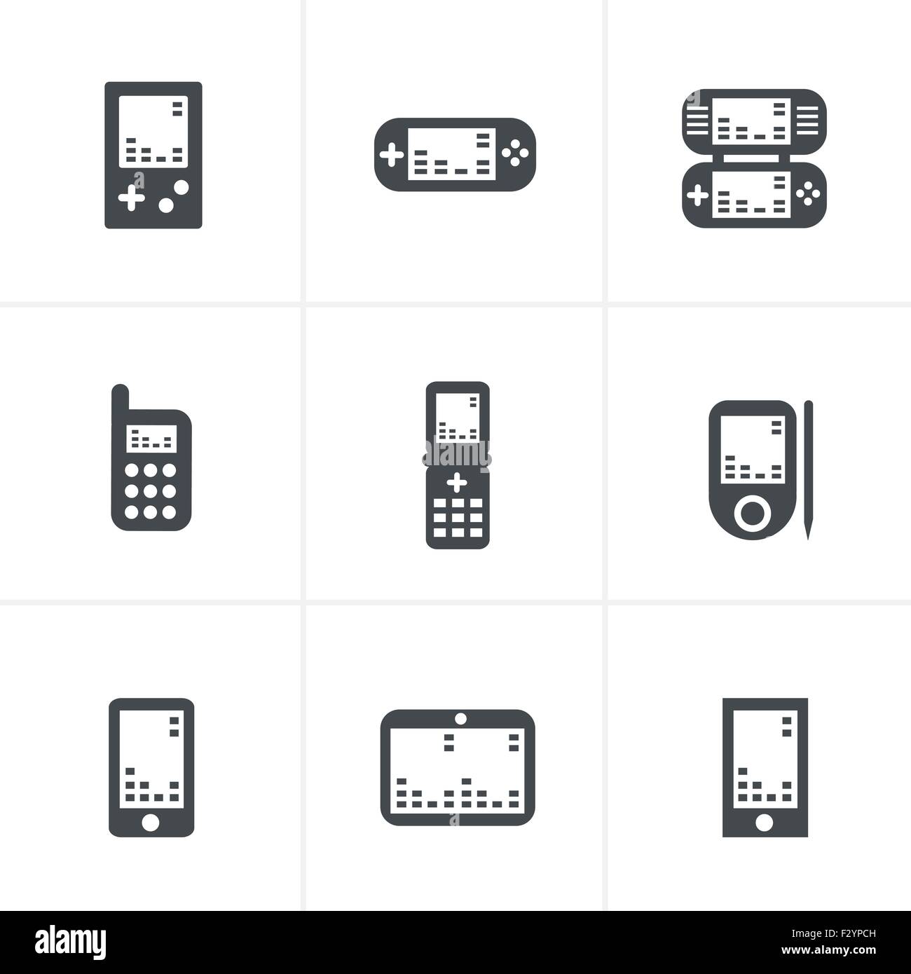 Phone Game icons, vector Stock Vector Image & Art - Alamy