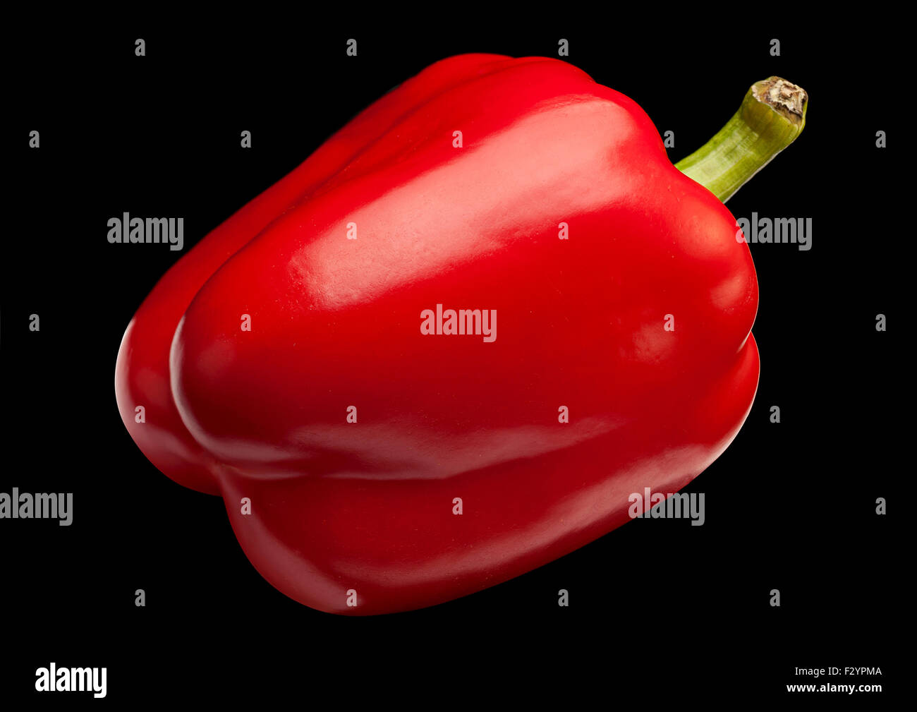 Pepper vegetable isolated on black background Stock Photo - Alamy