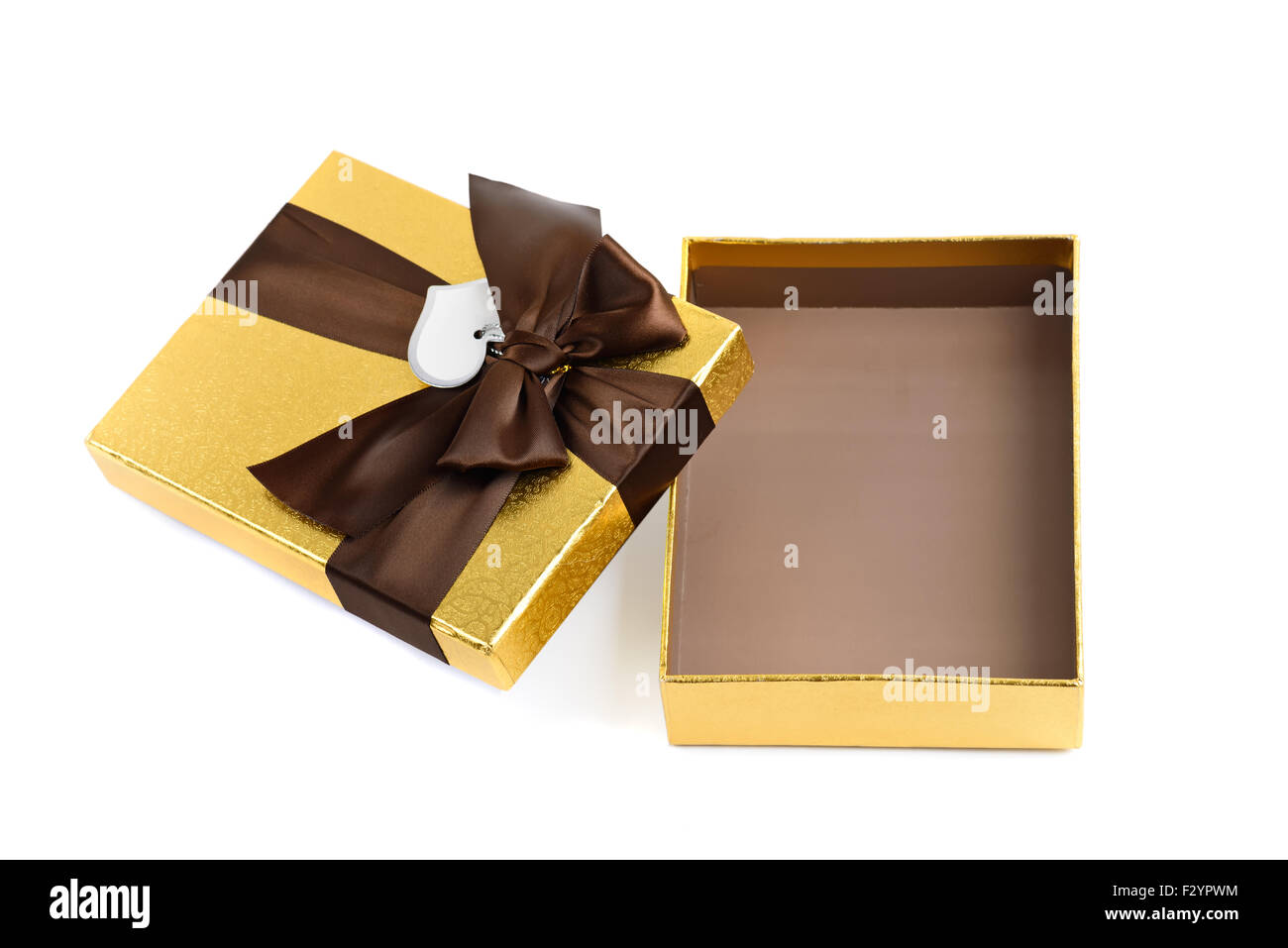 Open Gift box isolated on white Stock Photo - Alamy