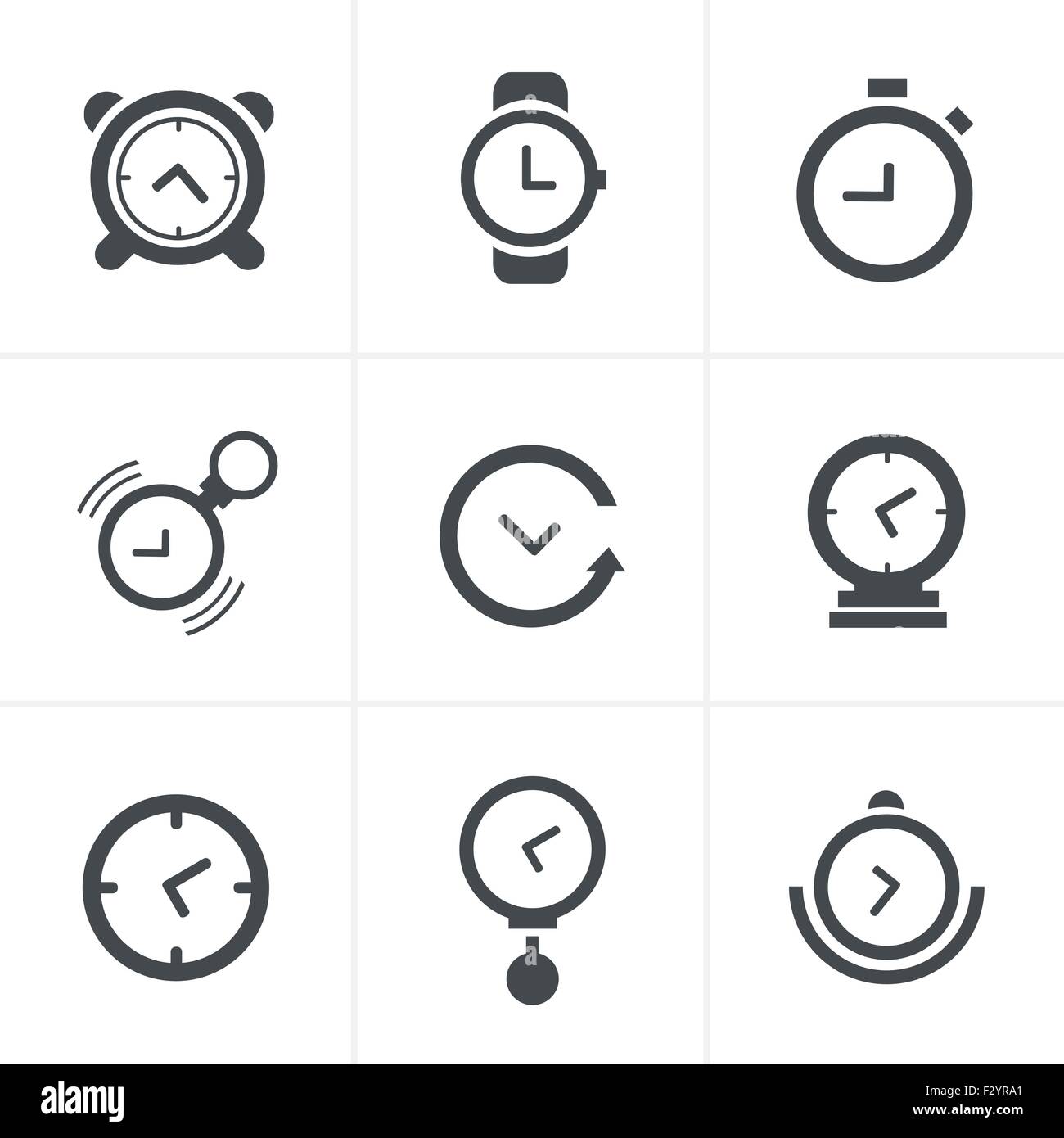 Time Clock Icons Set, Vector Design Stock Vector Image & Art - Alamy Time Clock Icons Set, Vector Design Stock Vector Image & Art - Alamy