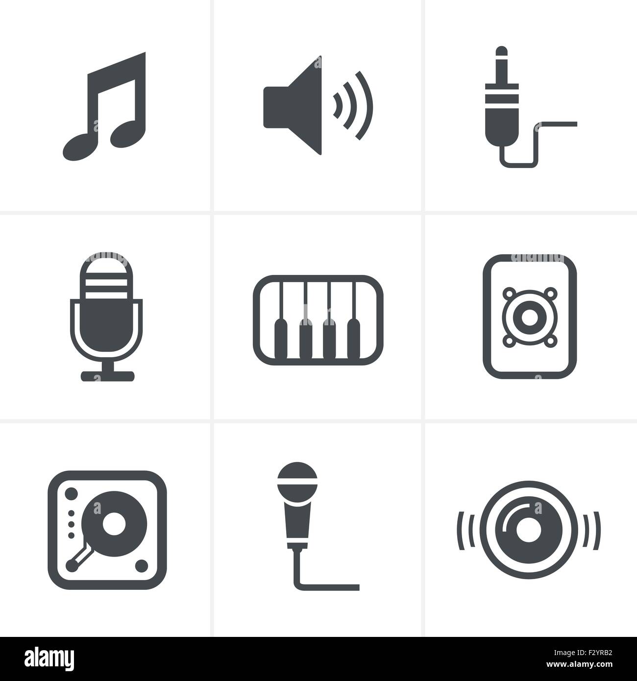 Music Icons Set, Vector Design Stock Vector Image & Art - Alamy