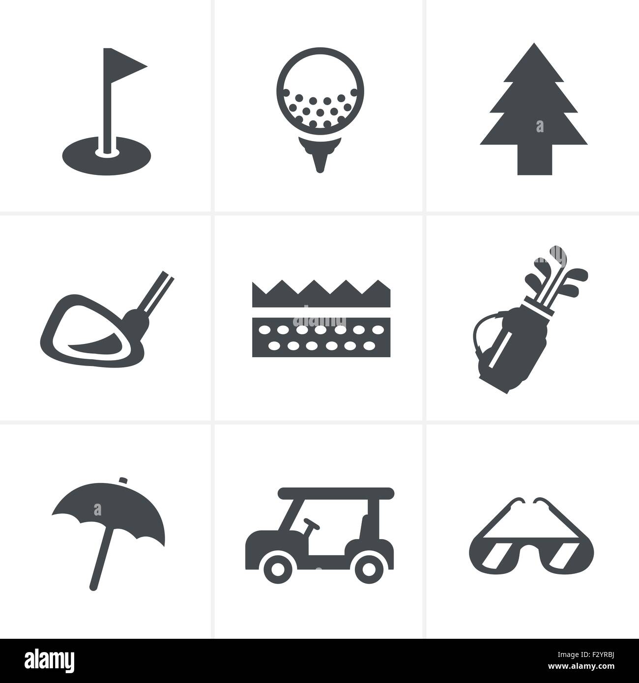 golf Icons Set, Vector Design Stock Vector Image & Art - Alamy