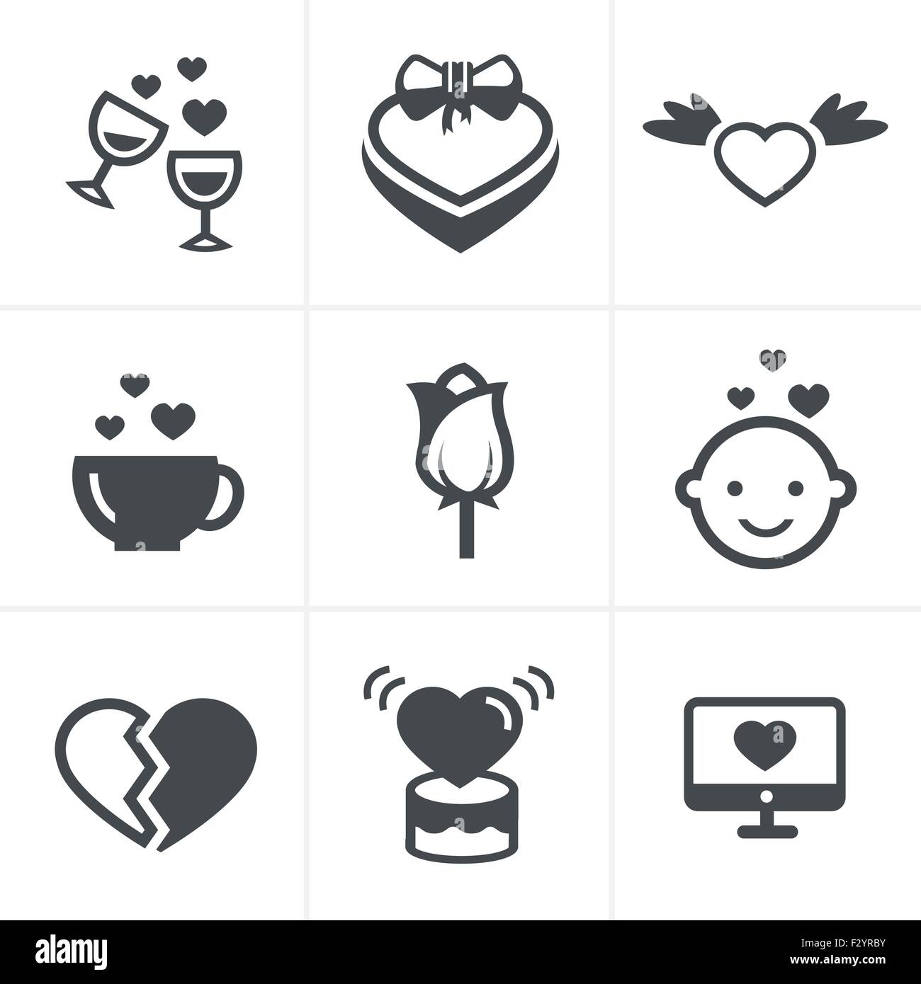 love Icons Set, Vector Design Stock Vector Image & Art - Alamy