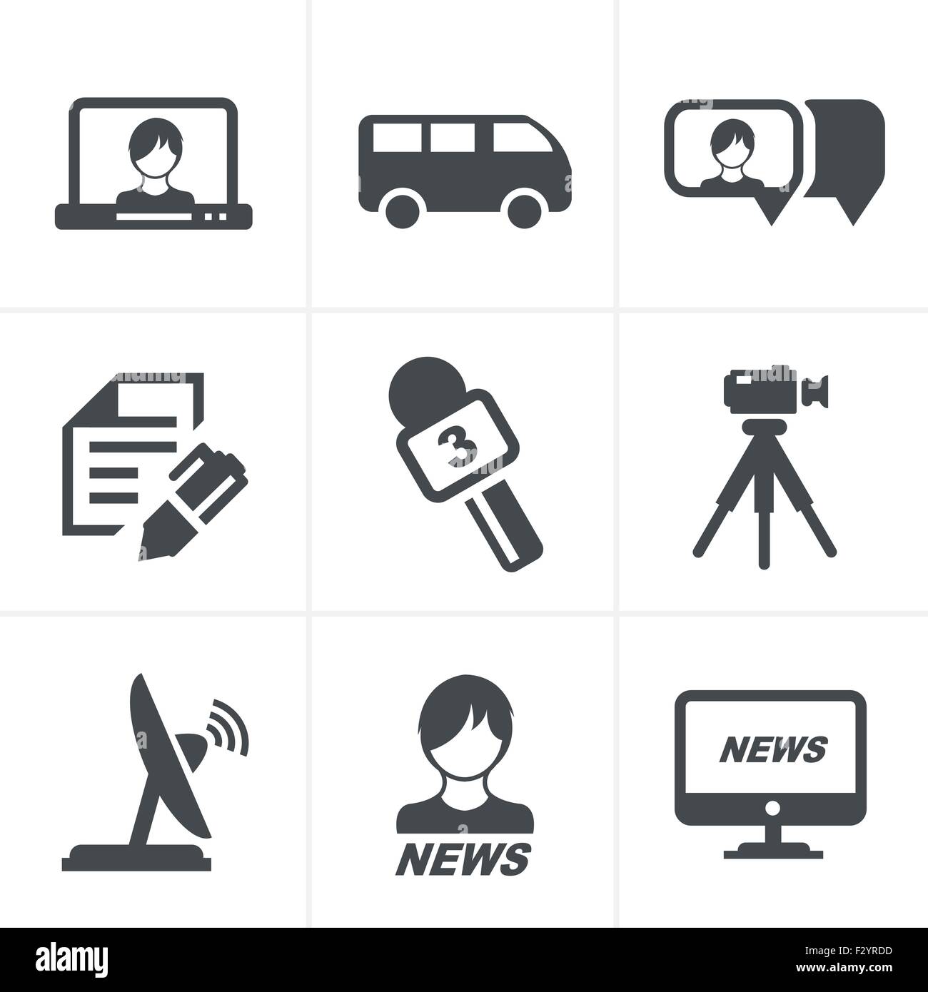 News media van Stock Vector Images - Alamy