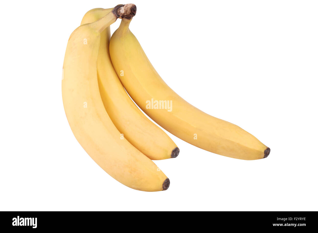 three yellow banana isolated Stock Photo - Alamy