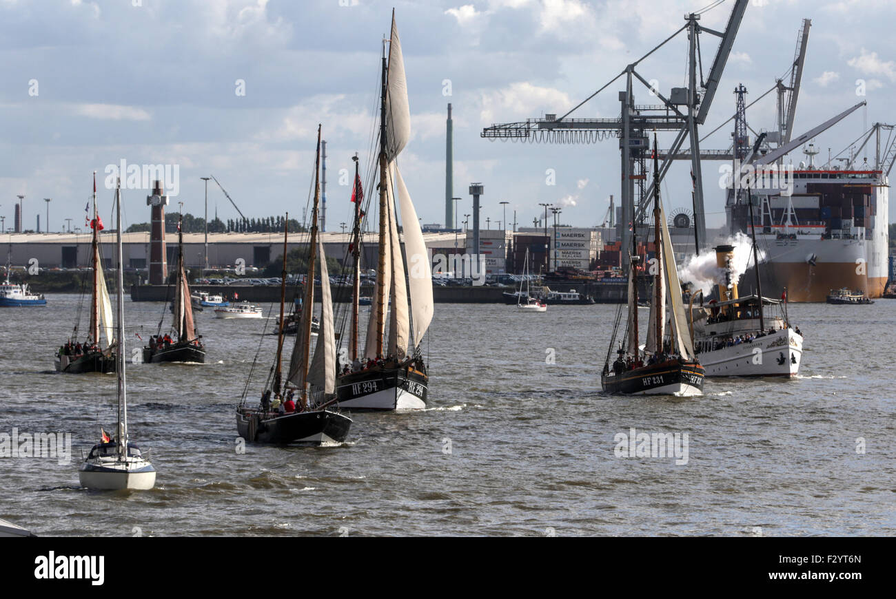 Hamburg, Germany. 26th Sep, 2015. Traditional sailing ships and ...