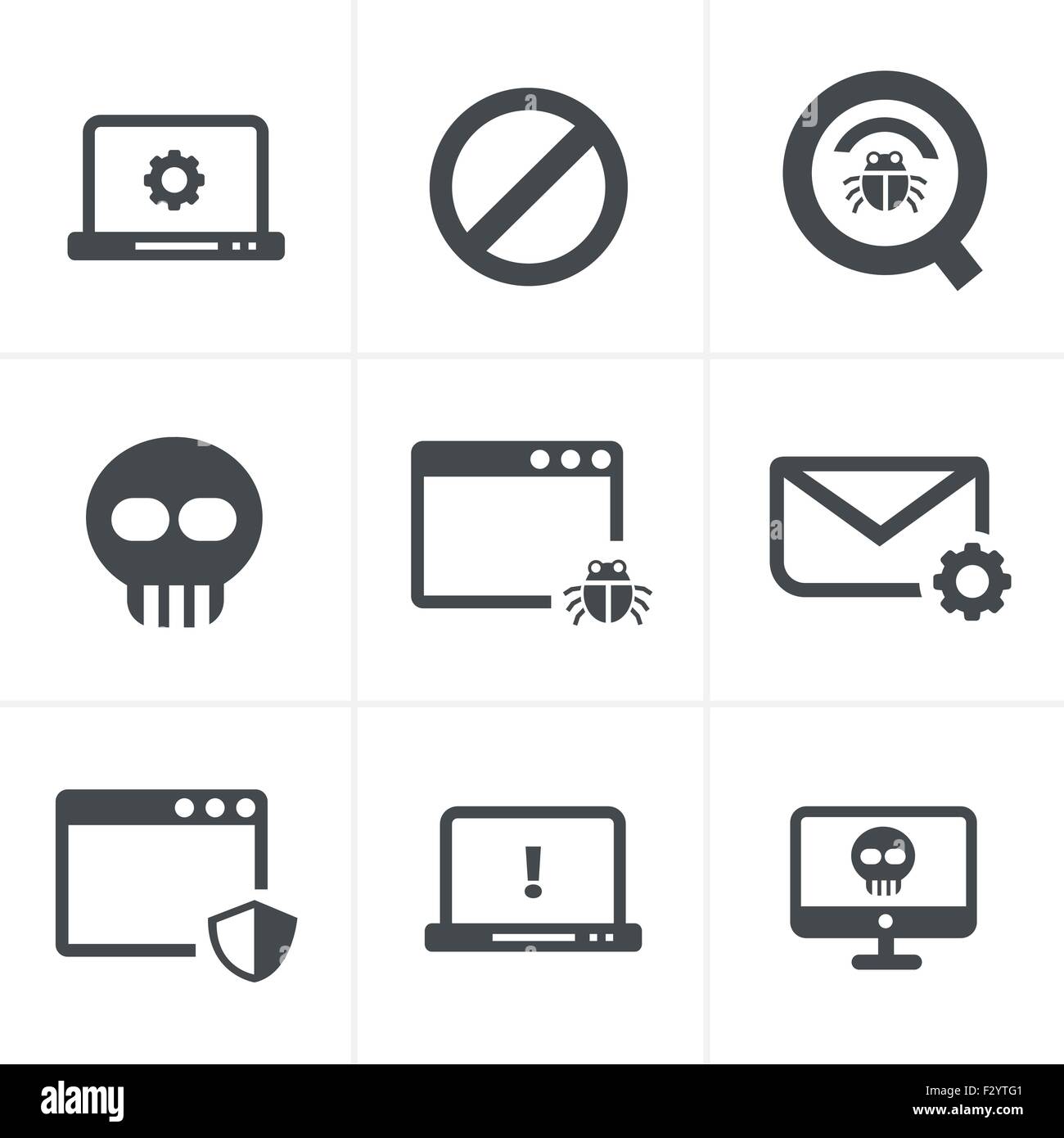 Digital criminal icons set Stock Vector Image & Art - Alamy
