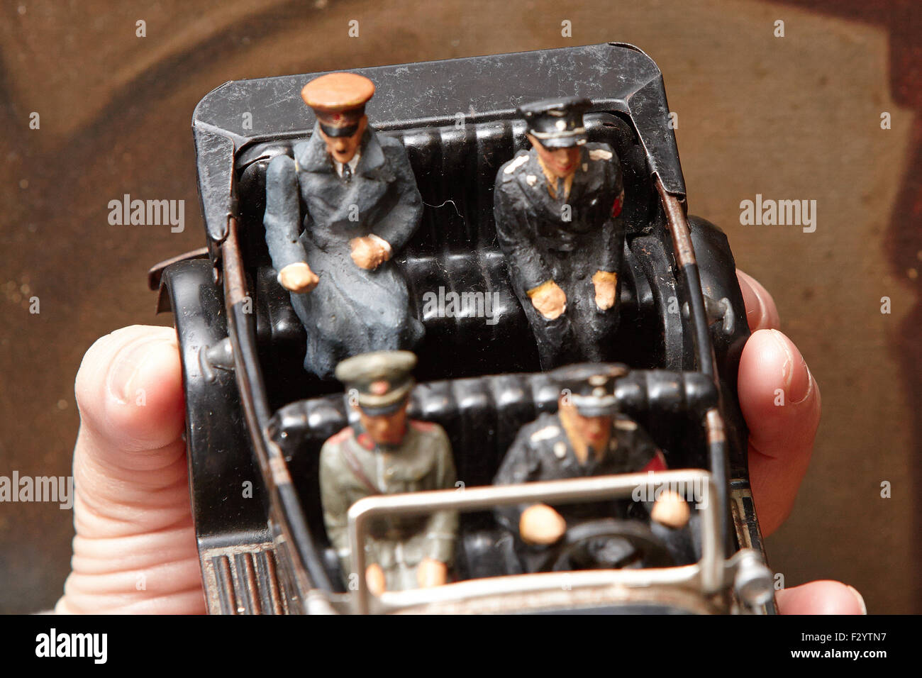 A model Mercedes-Benz 770K staff car complete with Hitler figure at ...