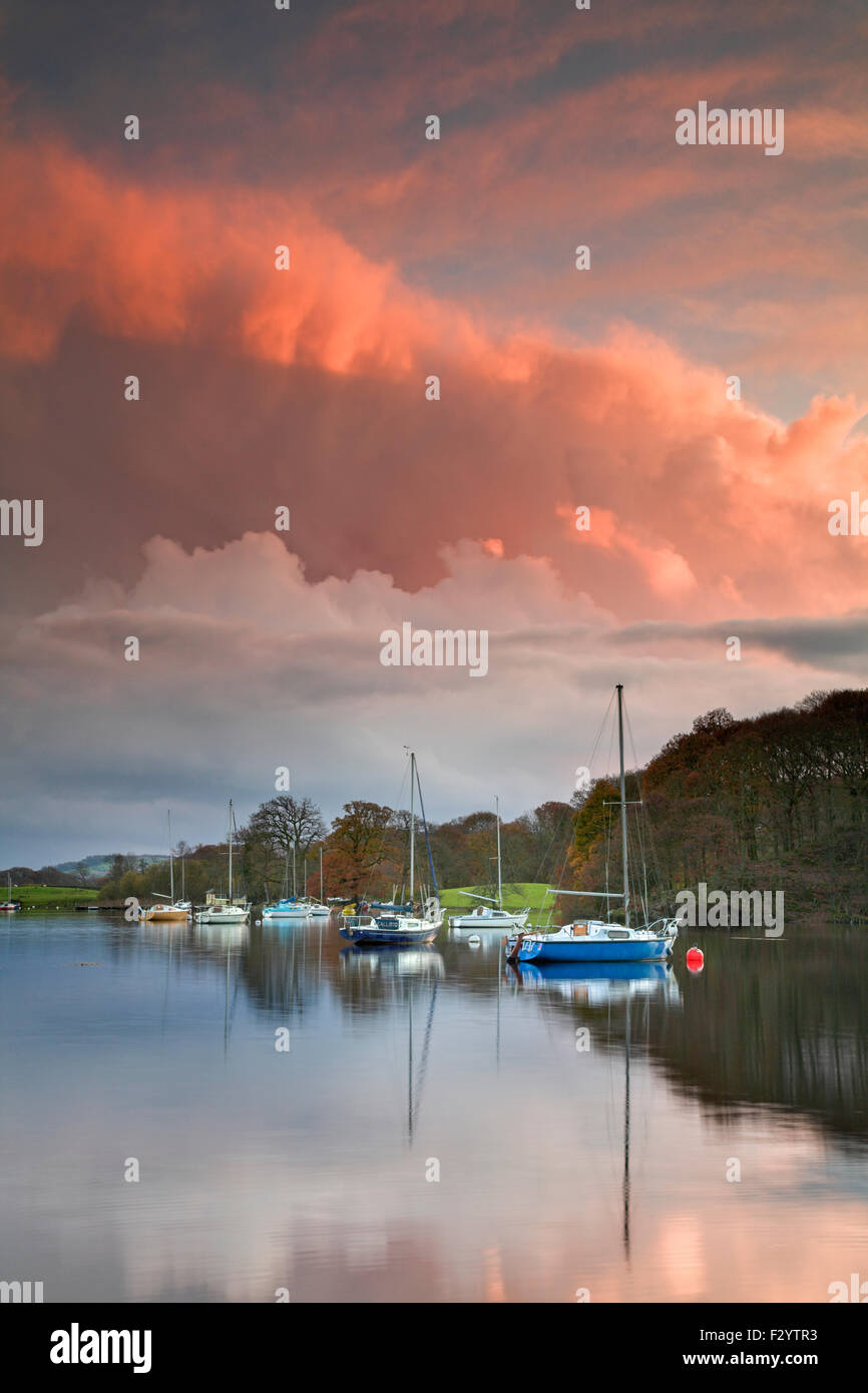 Stormy sunset over Coniston Water Stock Photo - Alamy