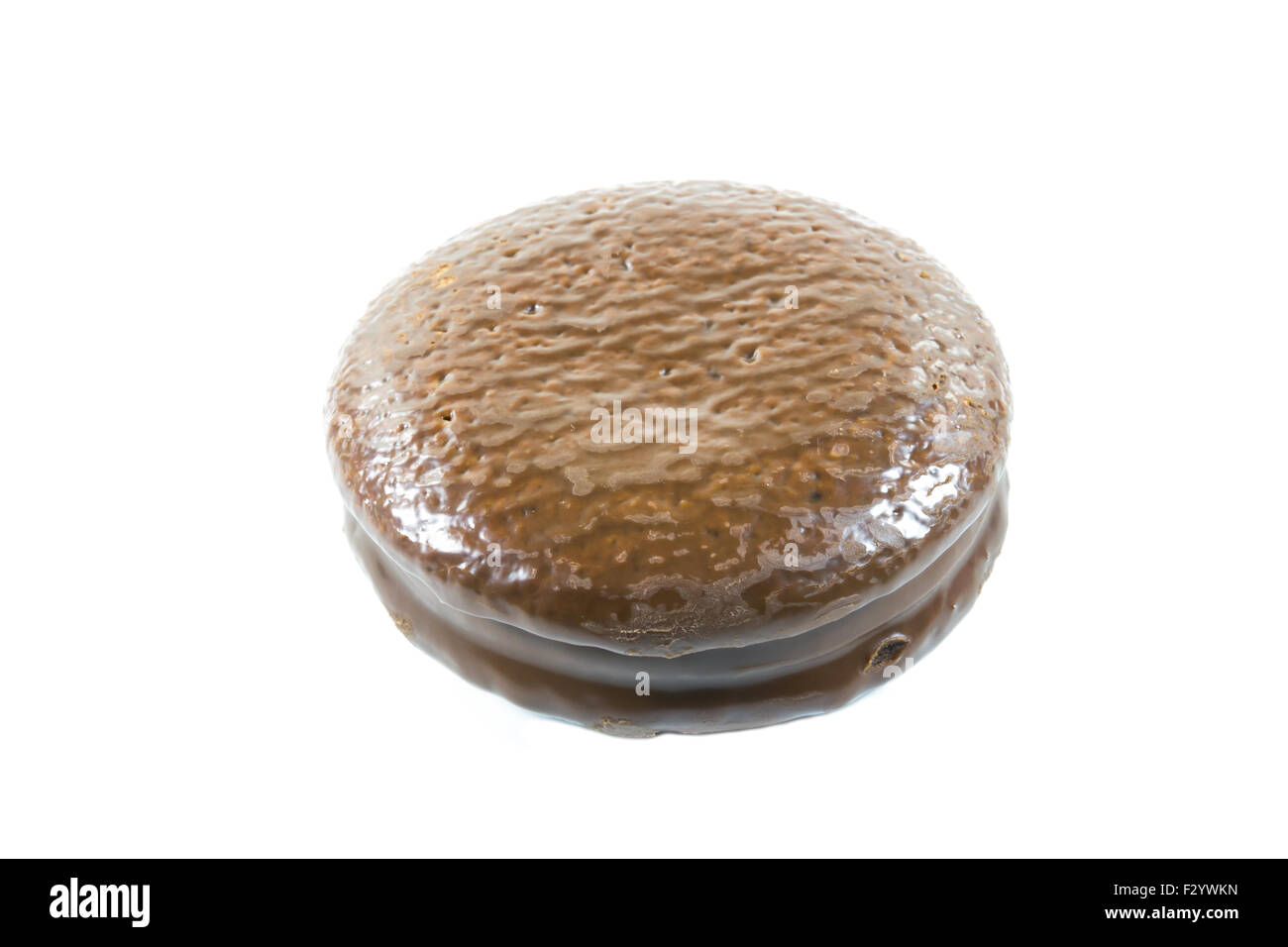 Chocolate pie isolated on white background Stock Photo - Alamy