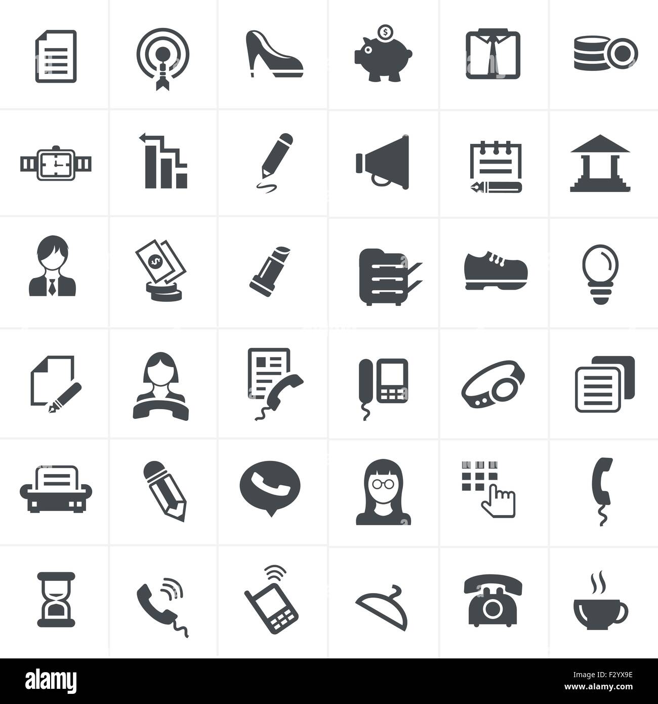 Business And Office icons set Stock Vector Image & Art - Alamy