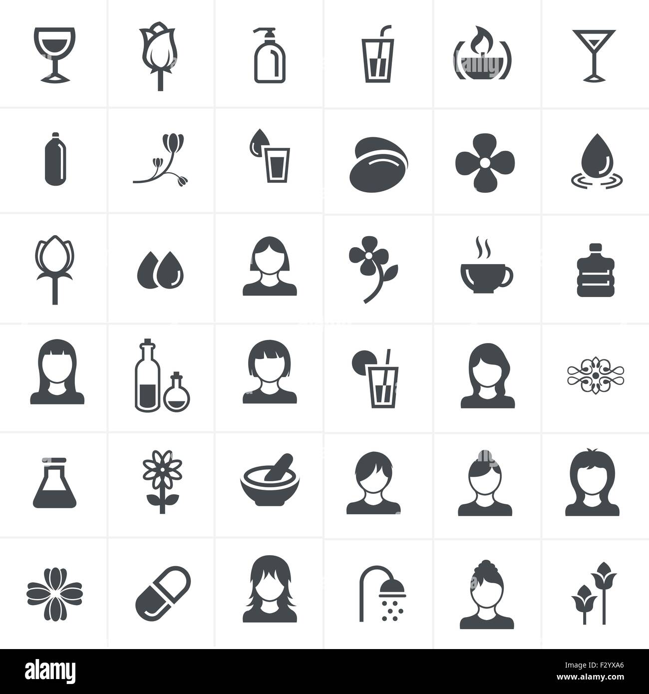 spa icons set Stock Vector Image & Art - Alamy