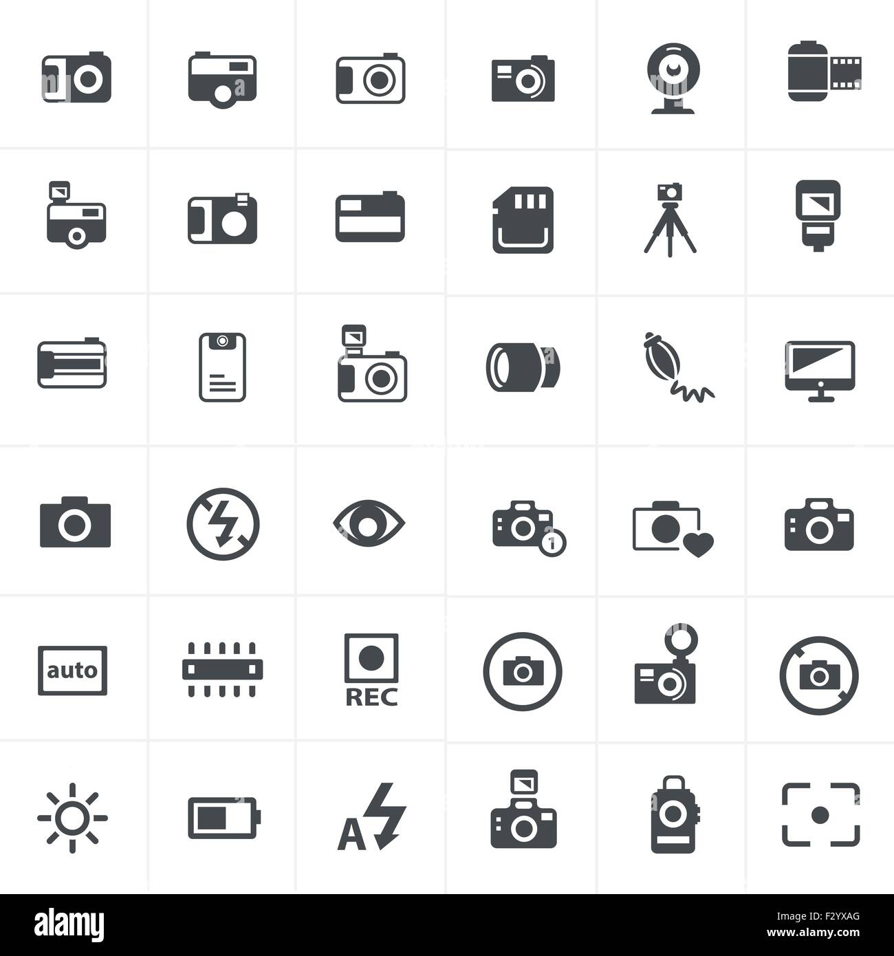 Camera icon set on Cut Out Stock Images & Pictures - Alamy
