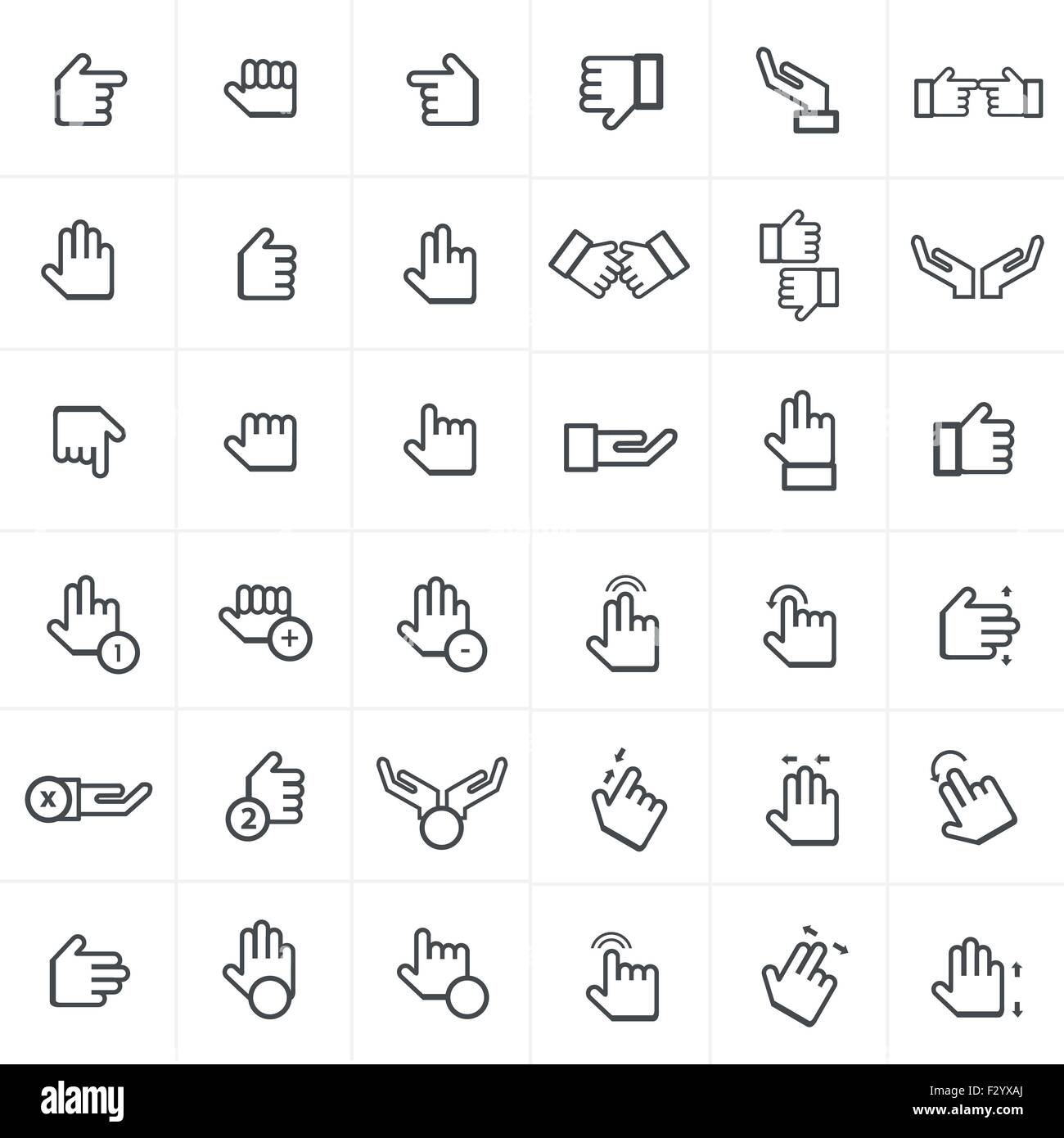 Hand icon. Vector set Stock Vector Image & Art - Alamy