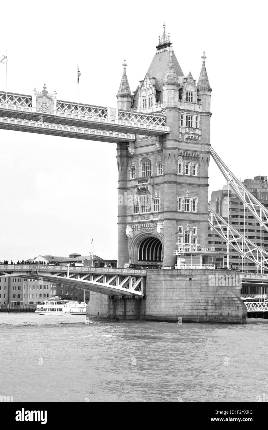 london tower in england old bridge and the cloudy sky Stock Photo - Alamy