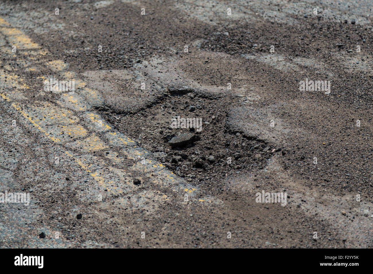 Pothole road hi-res stock photography and images - Alamy