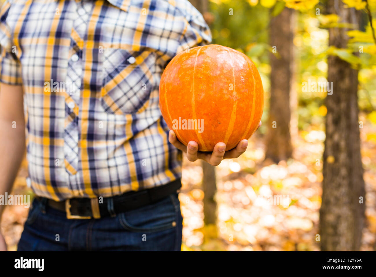 Laughing man holding carved hi-res stock photography and images - Alamy